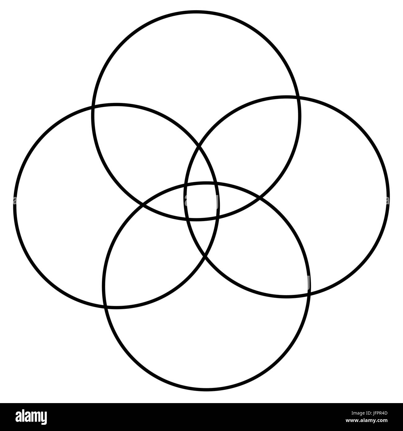 Overlapping basic shapes abstract element with slight distortion ...