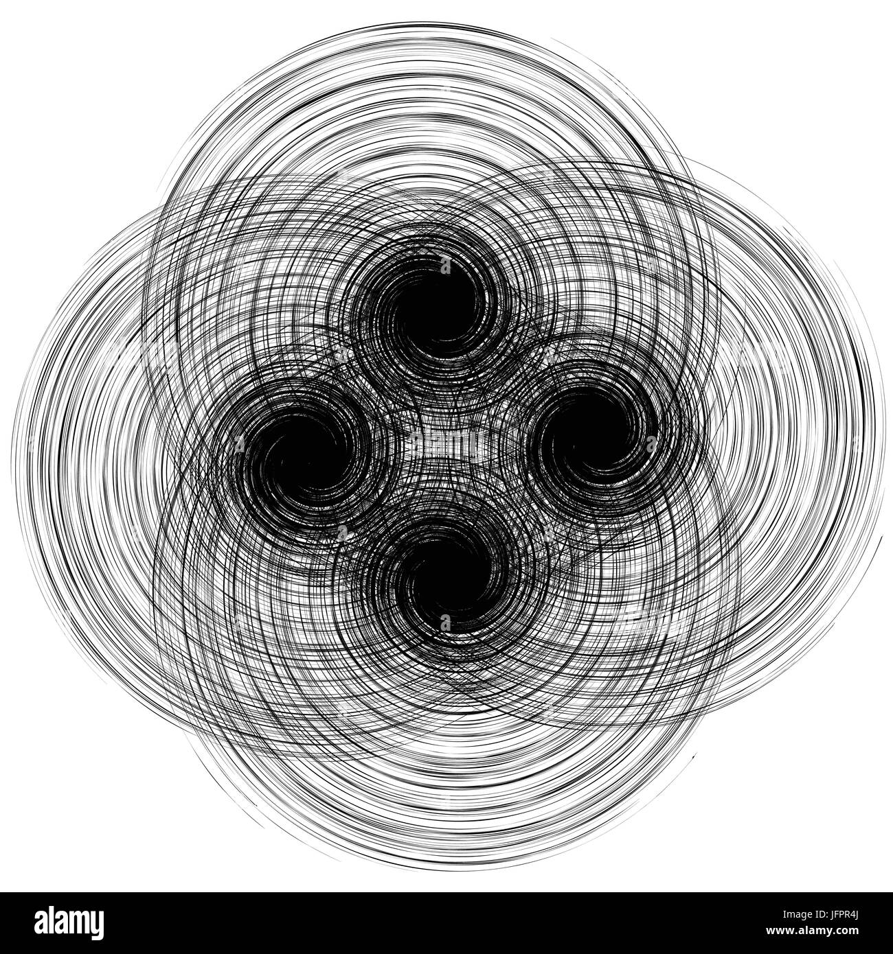 Abstract spiral elements. Abstract unique swirl, twirl shape on white ...