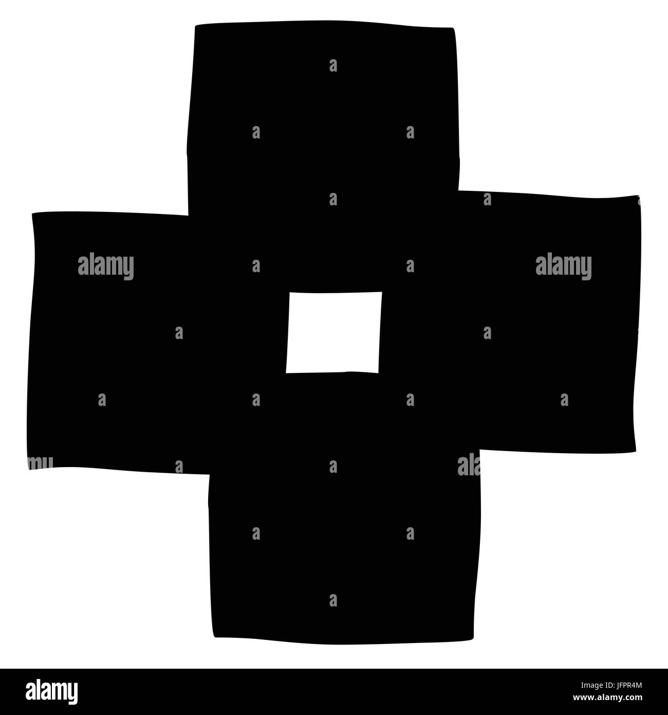 Overlapping basic shapes abstract element with slight distortion ...