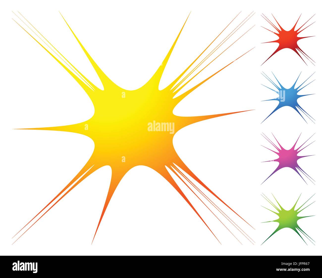 Abstract element. circular, radial distorted design element. colorful ...