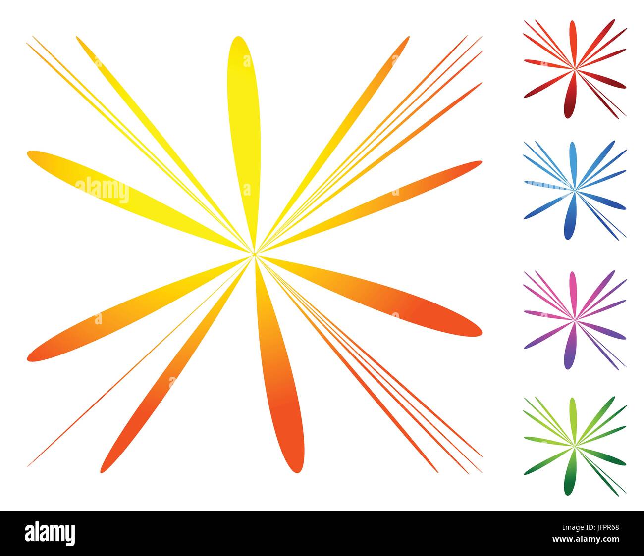 Abstract element. circular, radial distorted design element. colorful ...