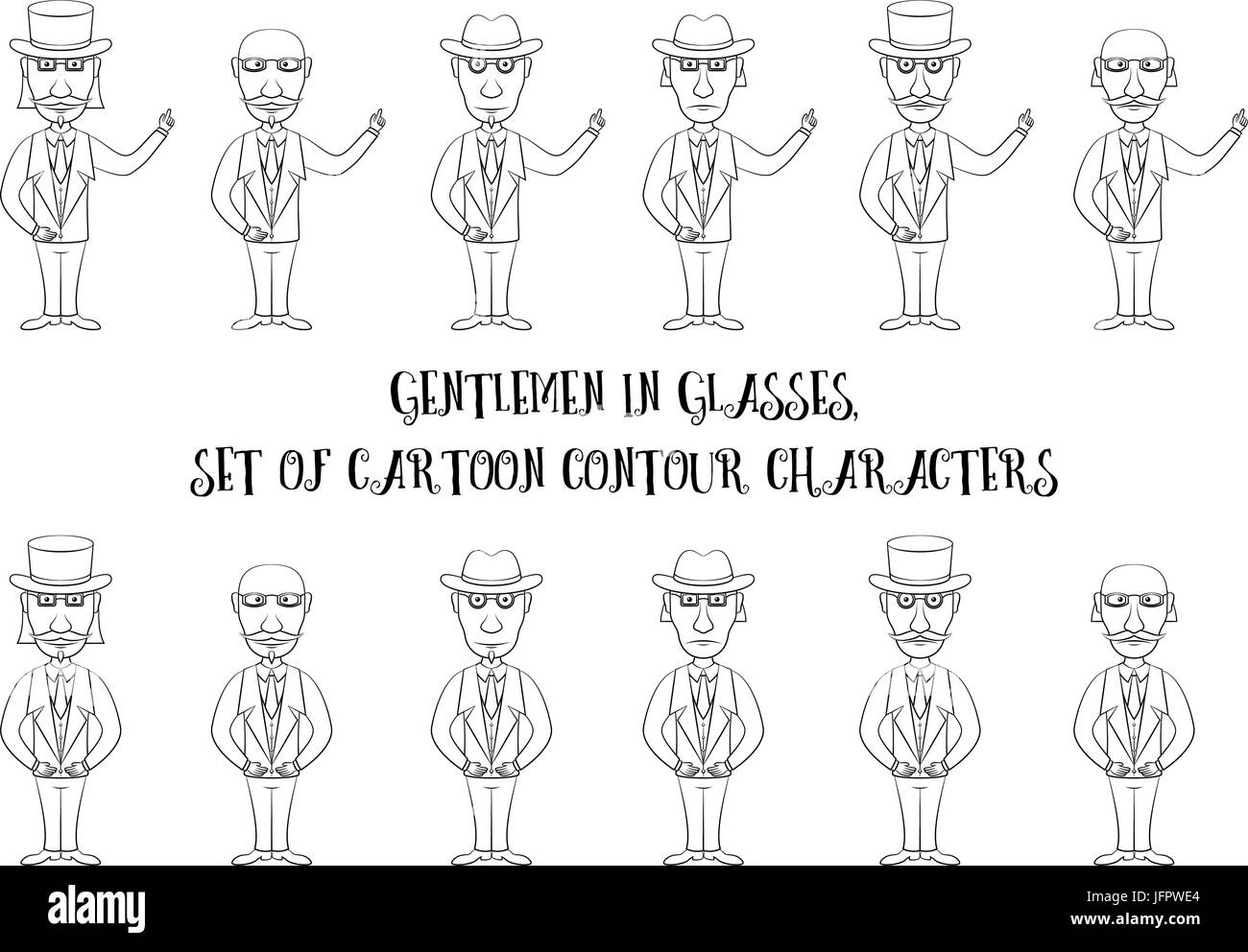 Contour old face man Stock Vector Images - Alamy