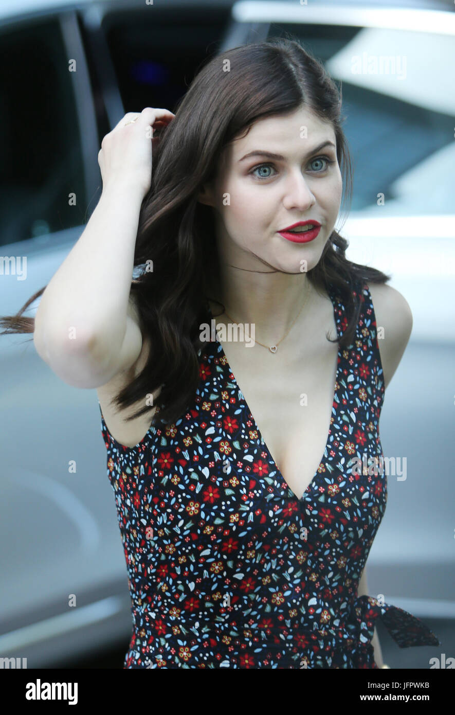 Alexandra Daddario outside ITV Studios Featuring: Alexandra Daddario ...