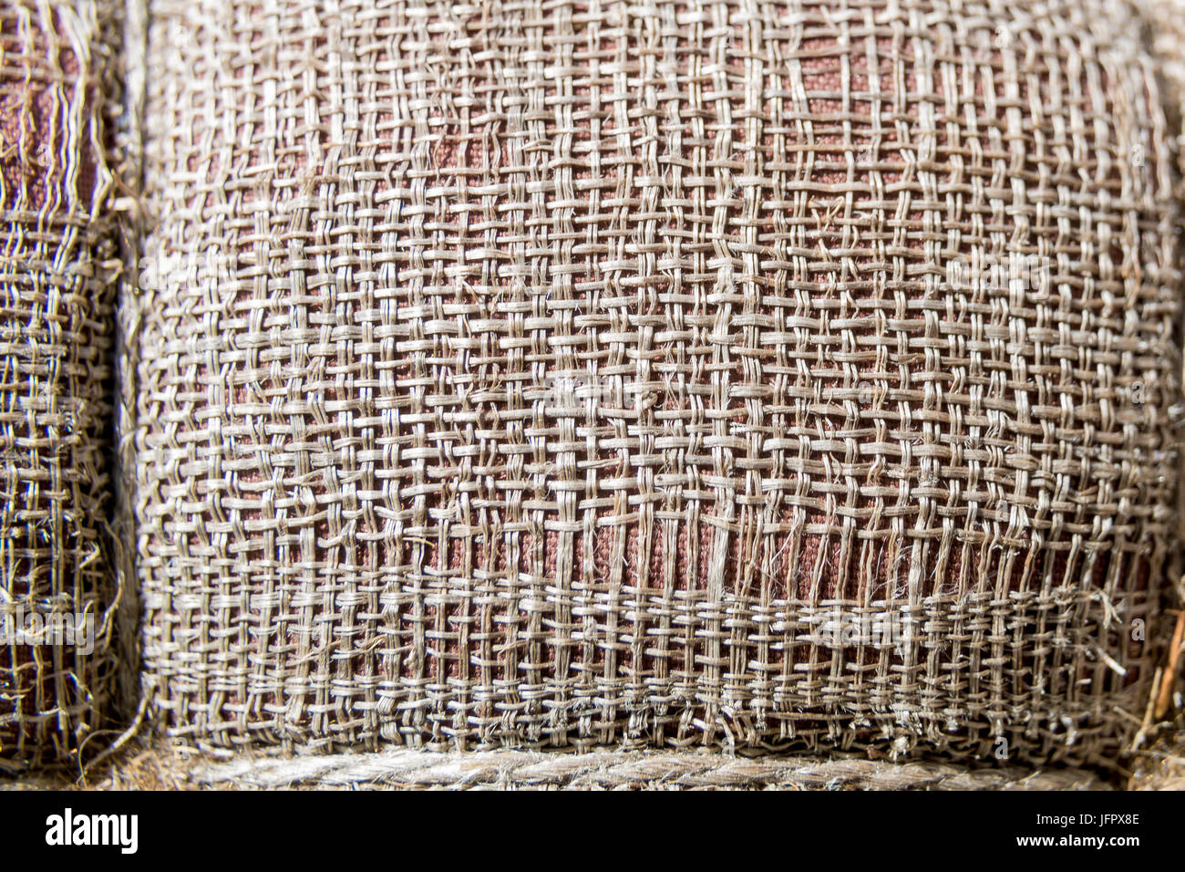 Tattered sackcloth background. Old burlap with hole Stock Photo - Alamy