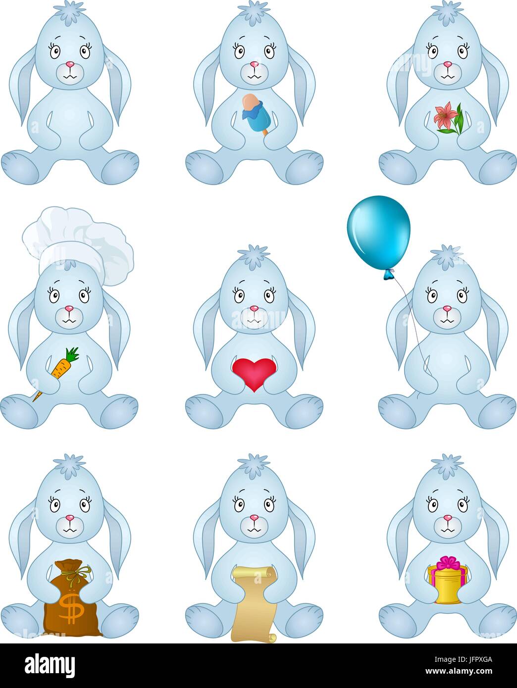 Blue rabbit balloon Stock Vector Images - Alamy