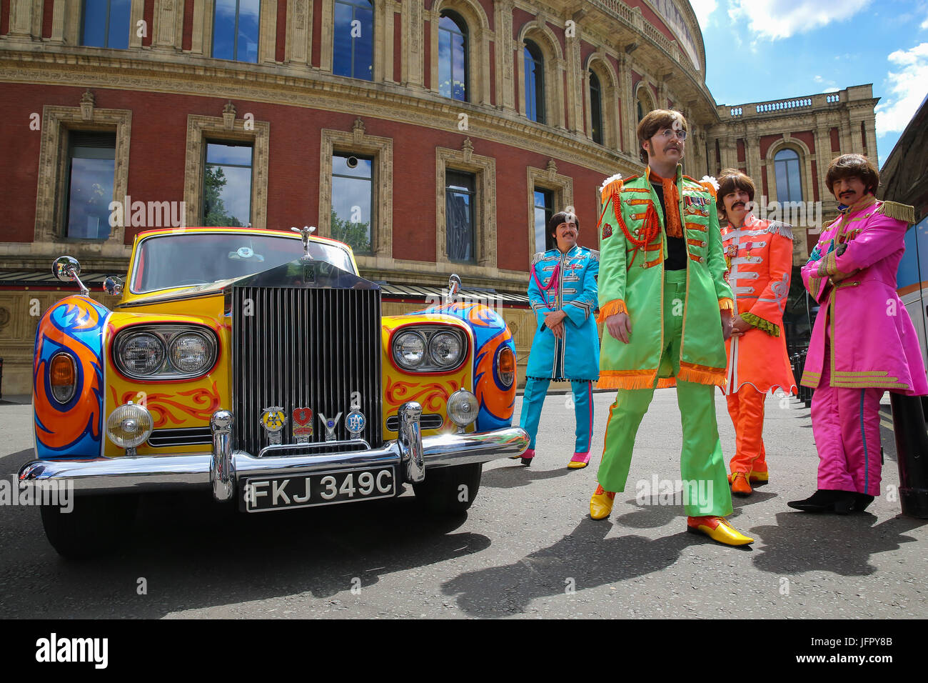The Bootleg Beatles attend a photocall with the late John Lennon's ...