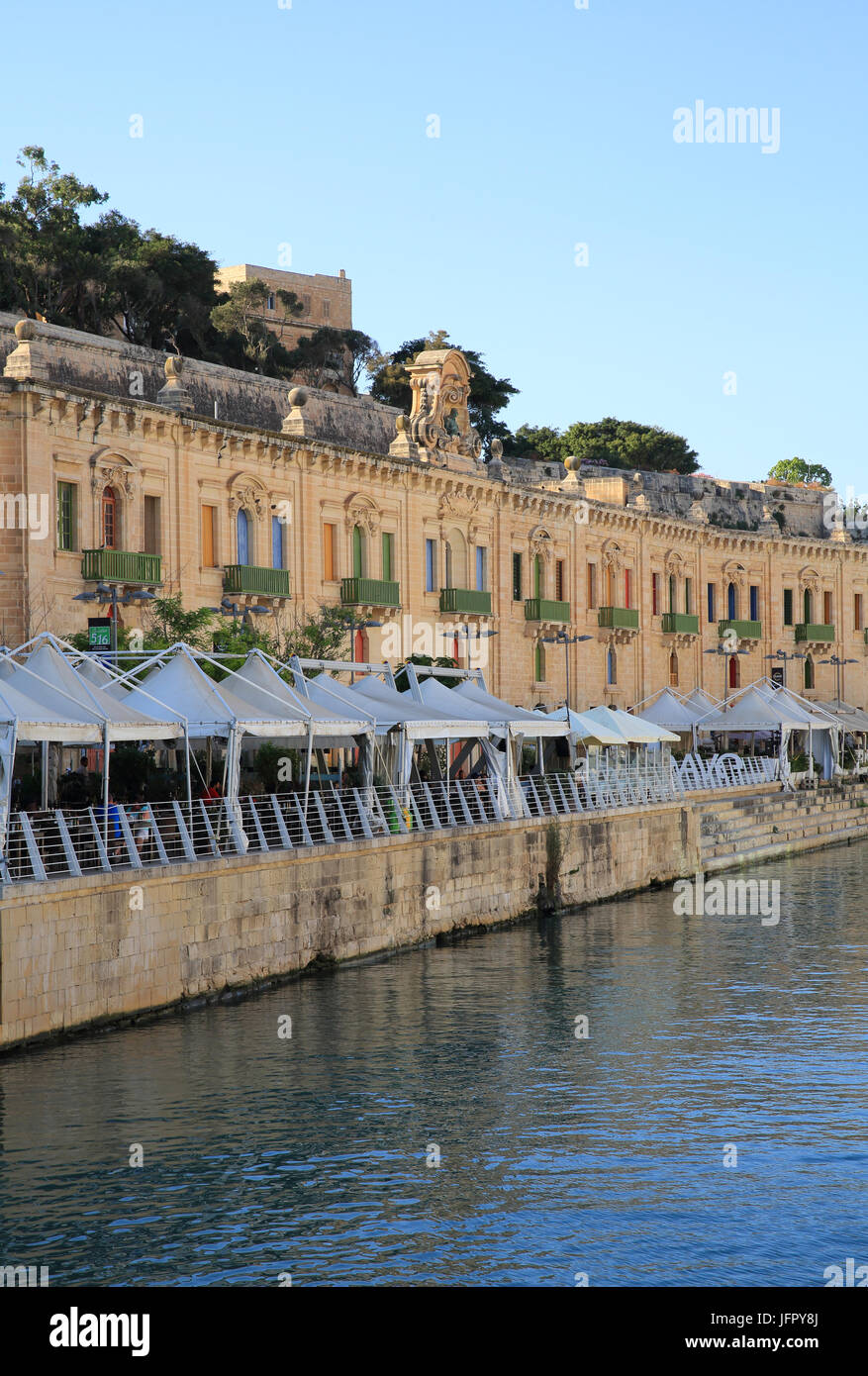The 19th century warehouses, on Pinto Wharf, on Valletta Waterfront ...
