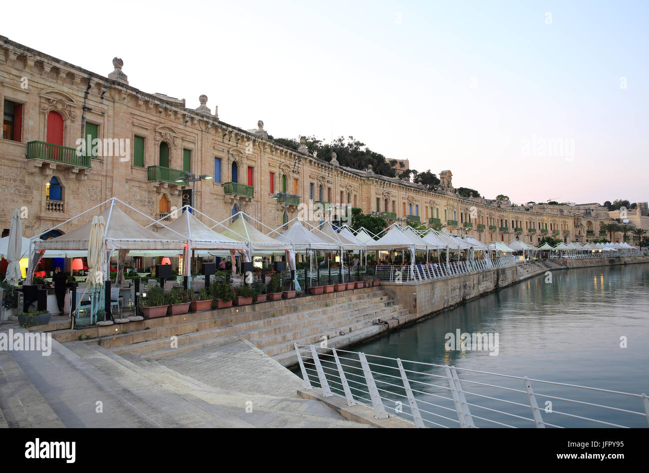 The 19th century warehouses, on Pinto Wharf, on Valletta Waterfront ...