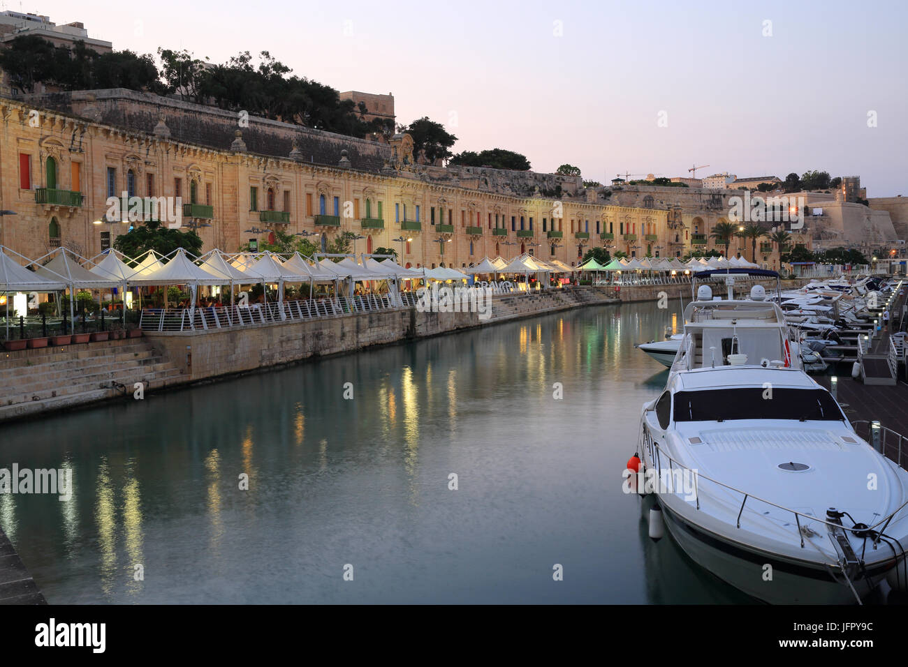 The 19th century warehouses, on Pinto Wharf, on Valletta Waterfront ...