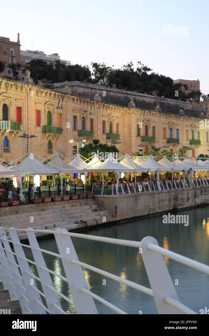 The 19th century warehouses, on Pinto Wharf, on Valletta Waterfront ...