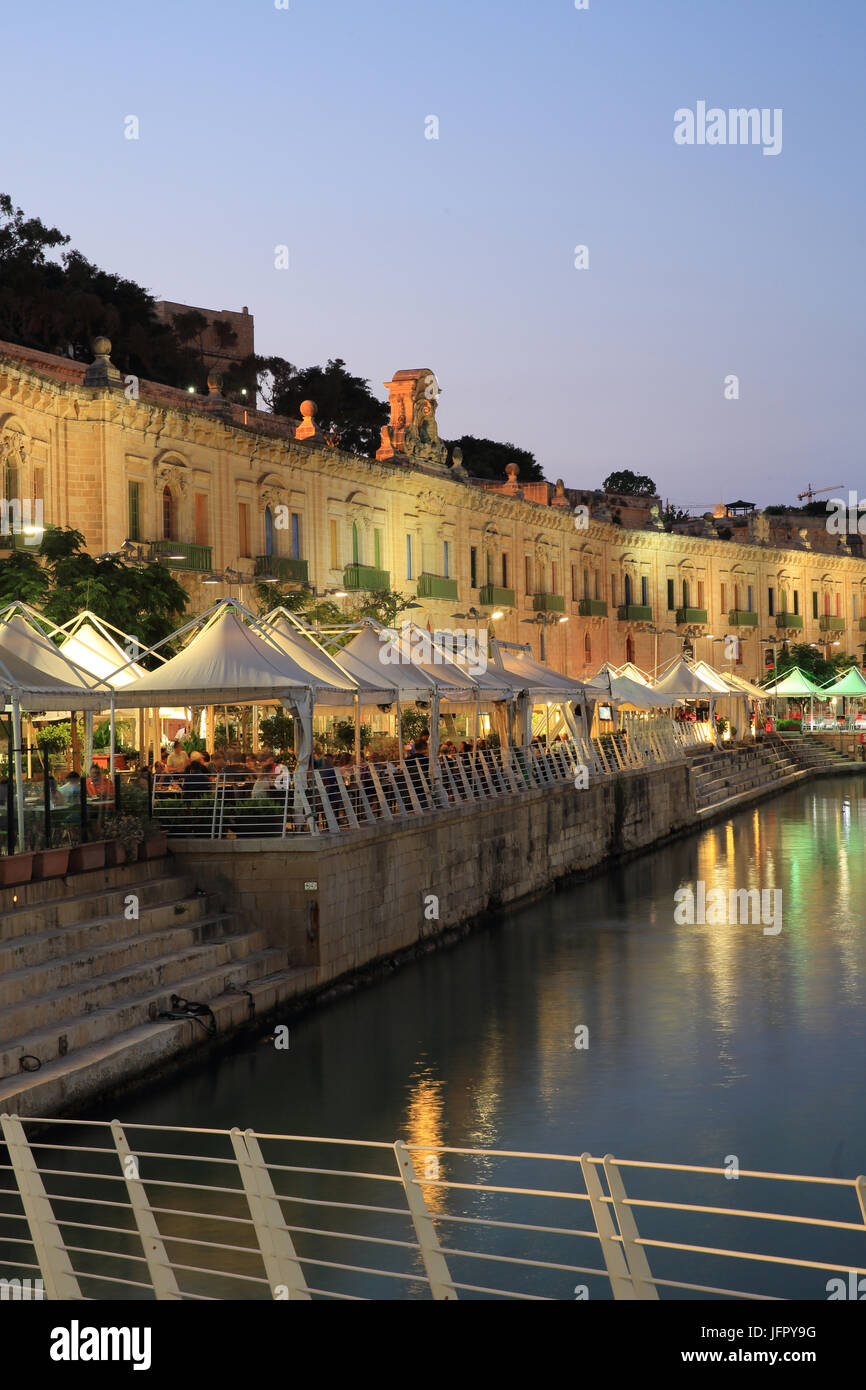 The 19th century warehouses, on Pinto Wharf, on Valletta Waterfront ...