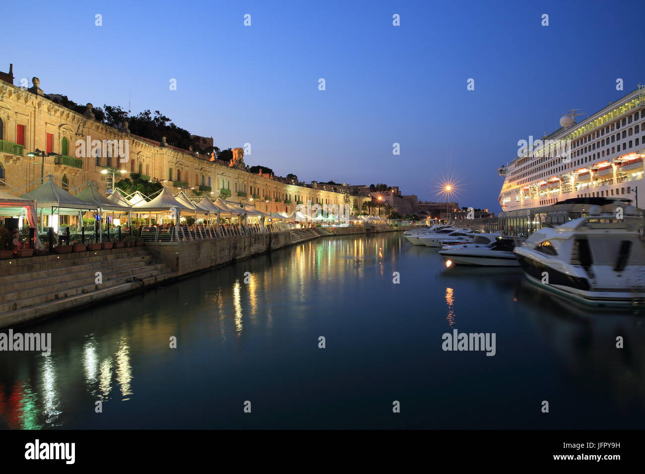 The 19th century warehouses, on Pinto Wharf, on Valletta Waterfront ...