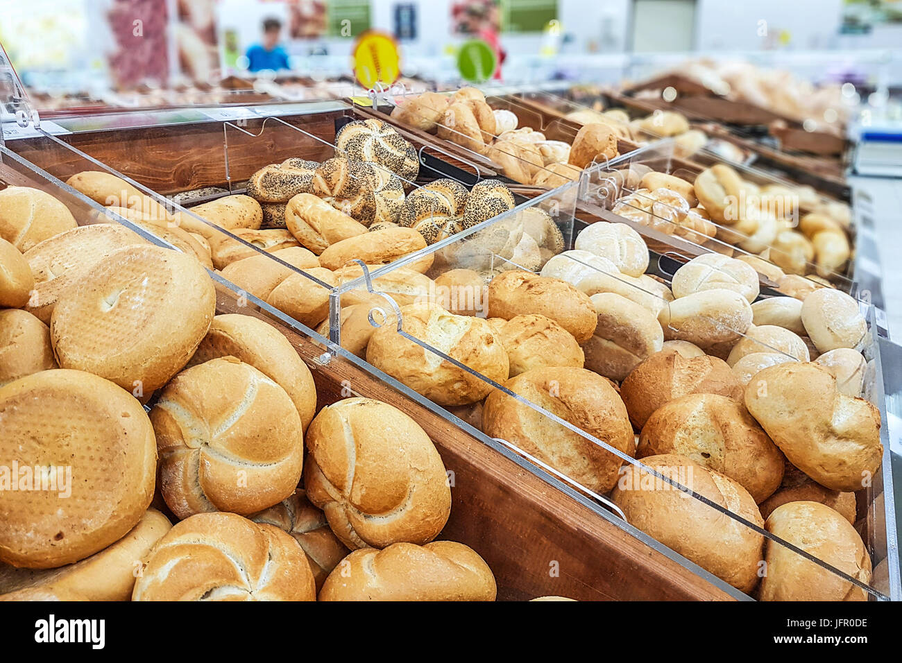 Variety of baked products at a bakery or a supermarket Stock Photo - Alamy