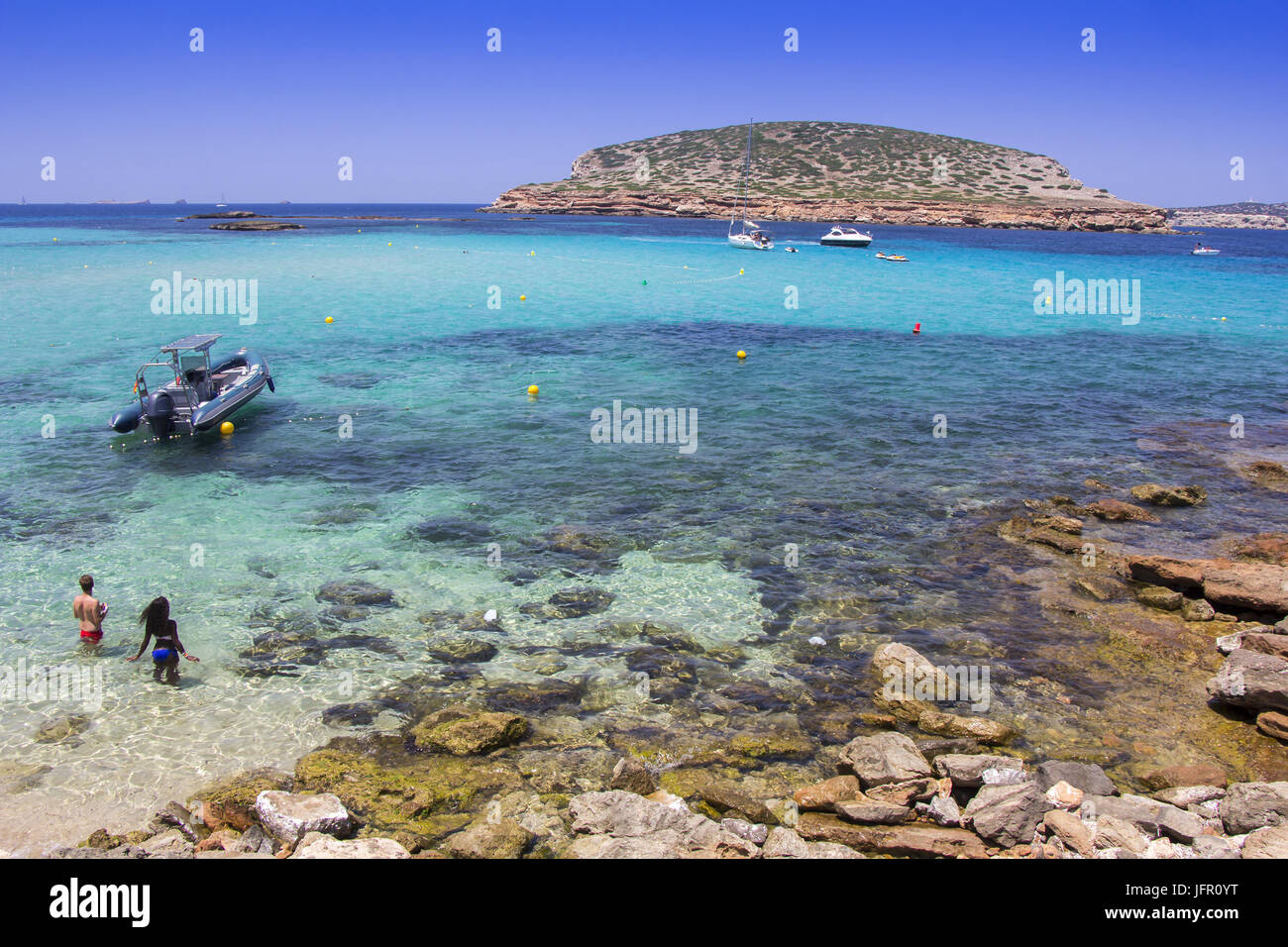 Cala Conta beach in Ibiza Stock Photo - Alamy