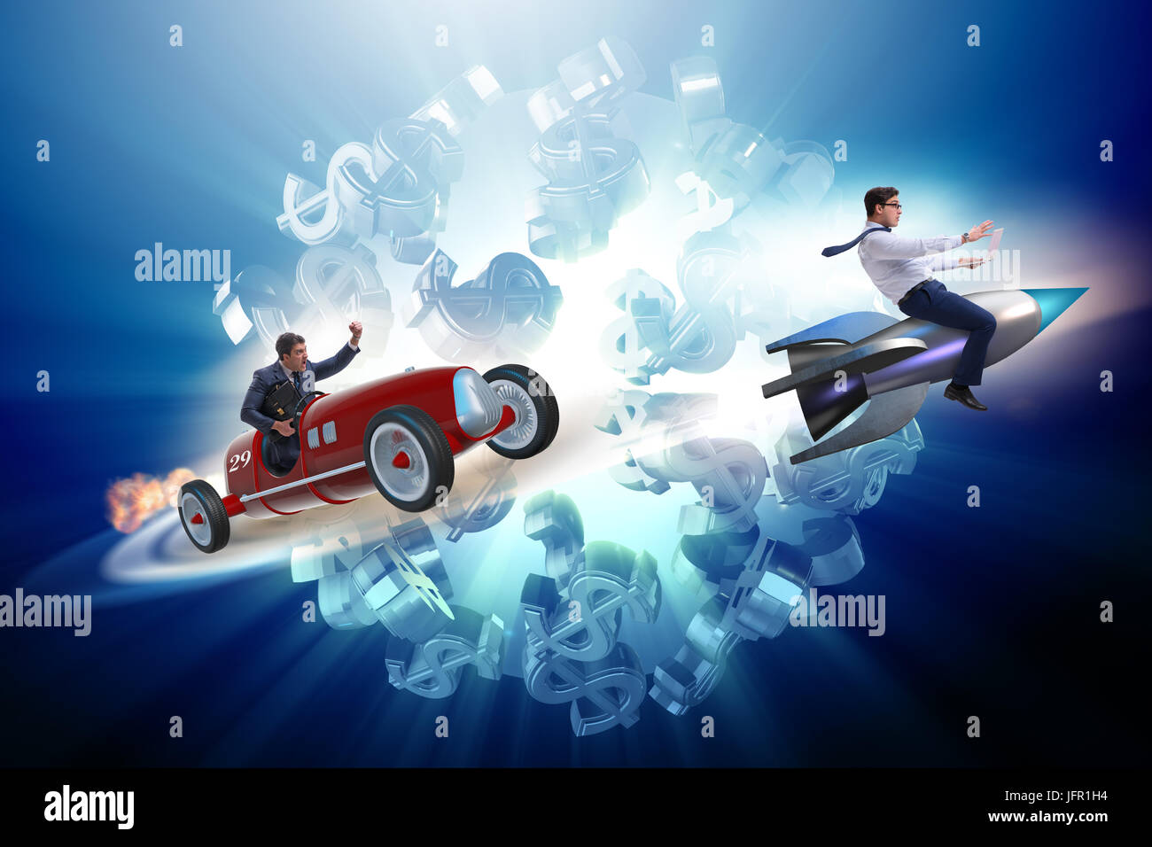 Competition concept with business people competing Stock Photo - Alamy