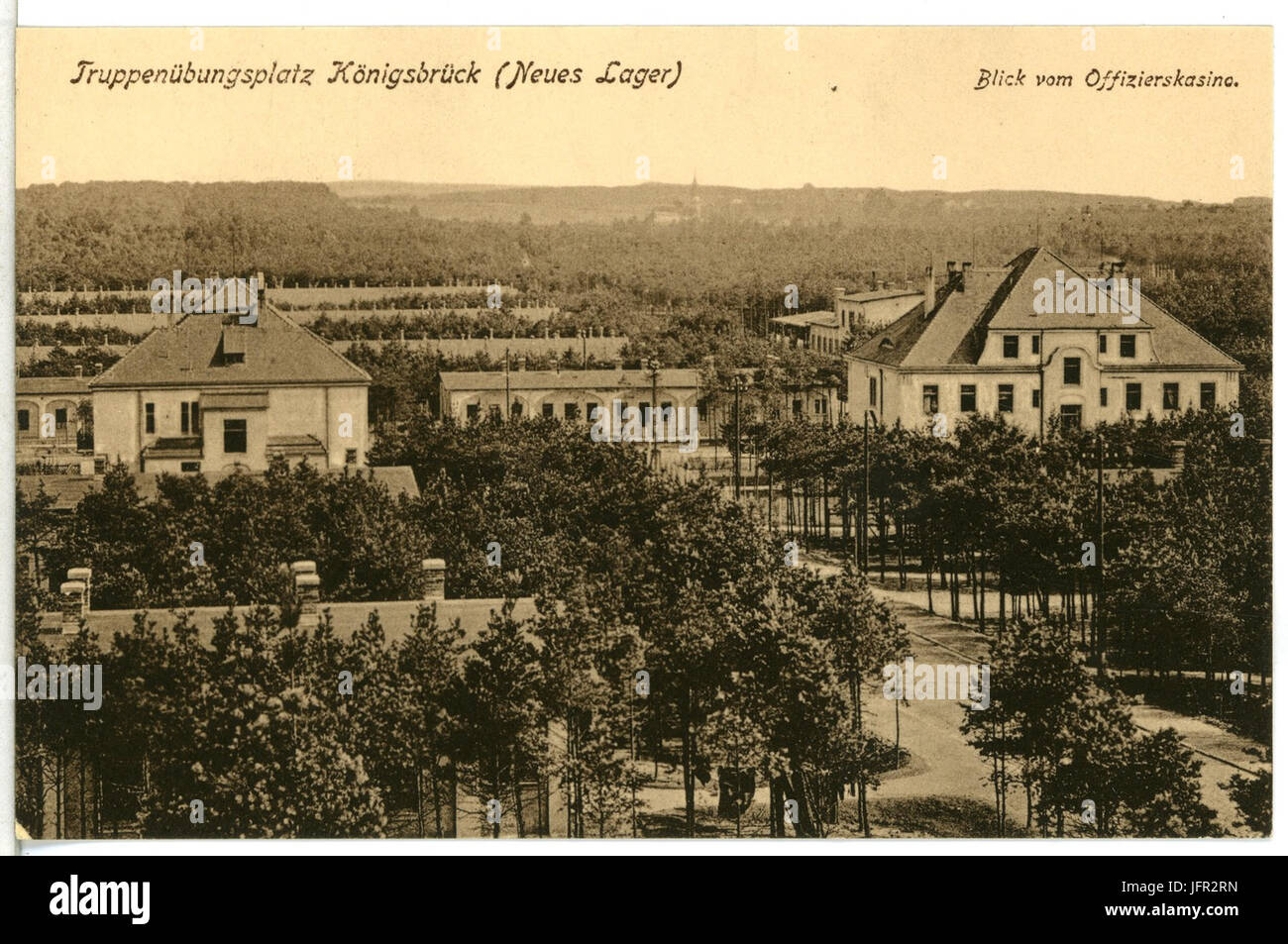 This 1911 postcard from Königsbrück depicts the military training grounds known as 'Neues Lager ...