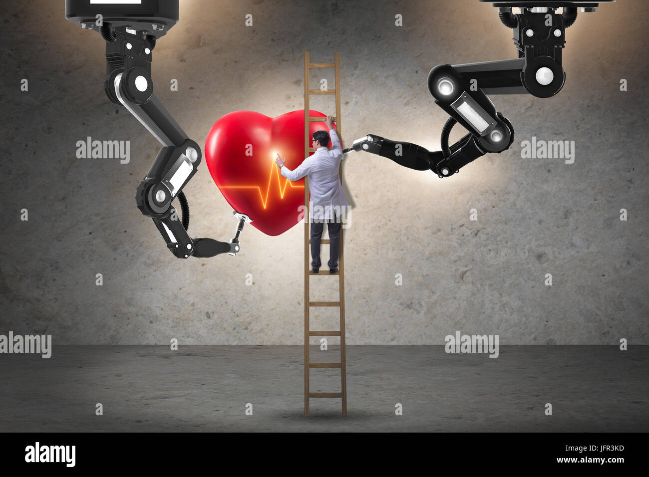 Heart surgery done by robotic arm Stock Photo - Alamy