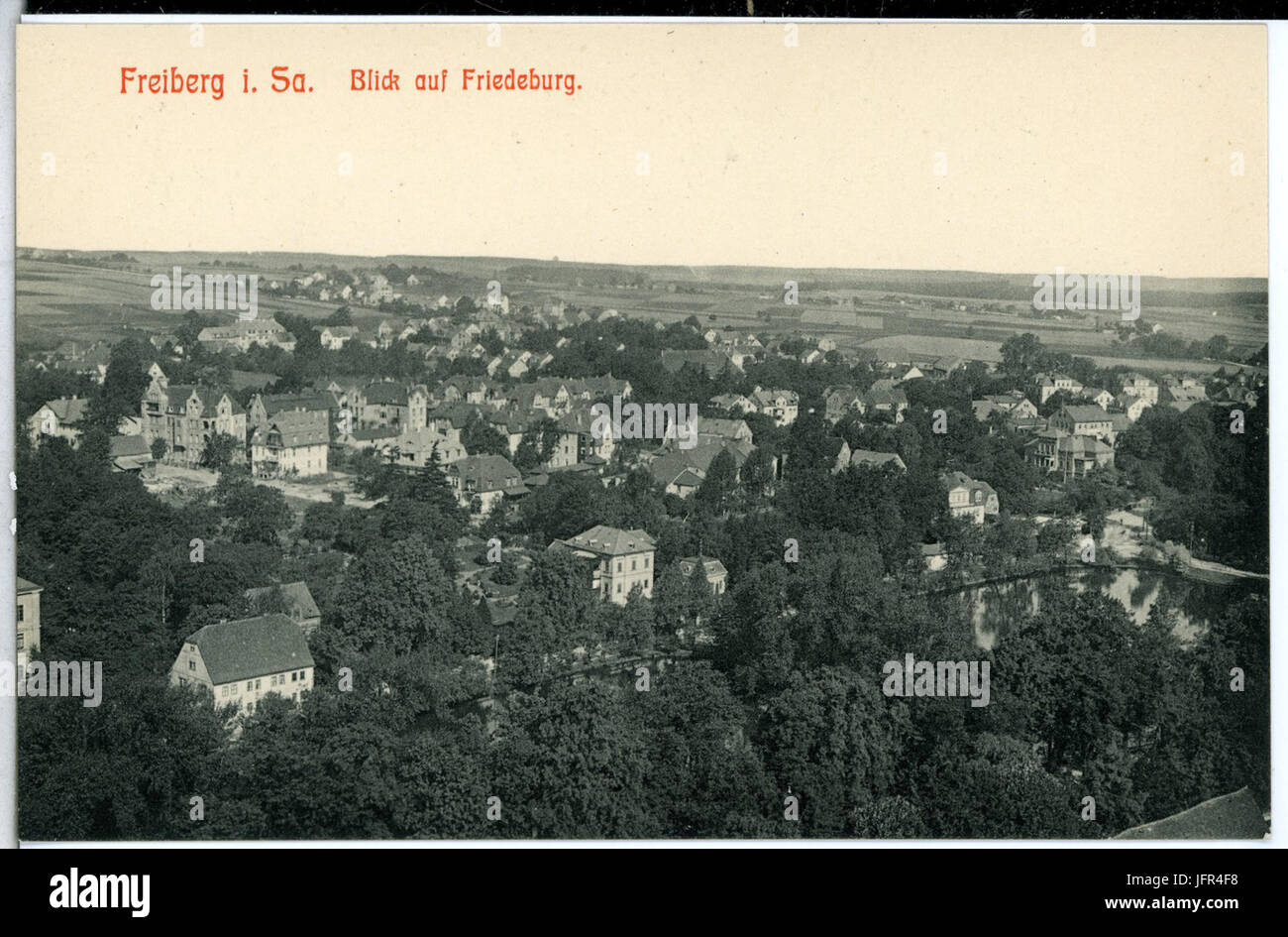 14066-Freiberg-1912-Blick auf Friedeburg-Brück & Sohn Kunstverlag Stock ...