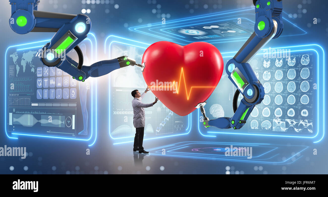 The heart surgery done by robotic arm Stock Photo - Alamy
