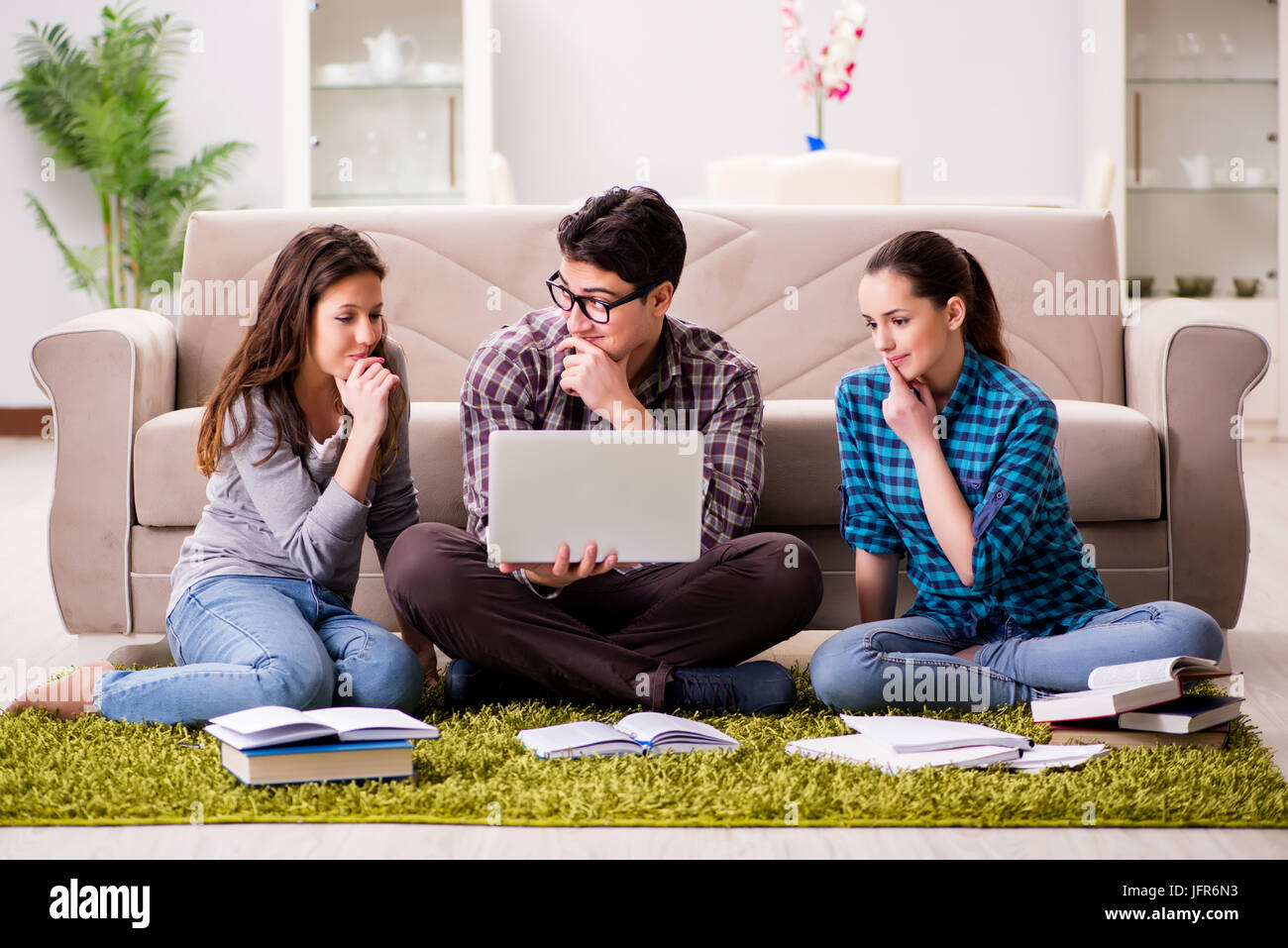 The students preparing for university exams Stock Photo - Alamy