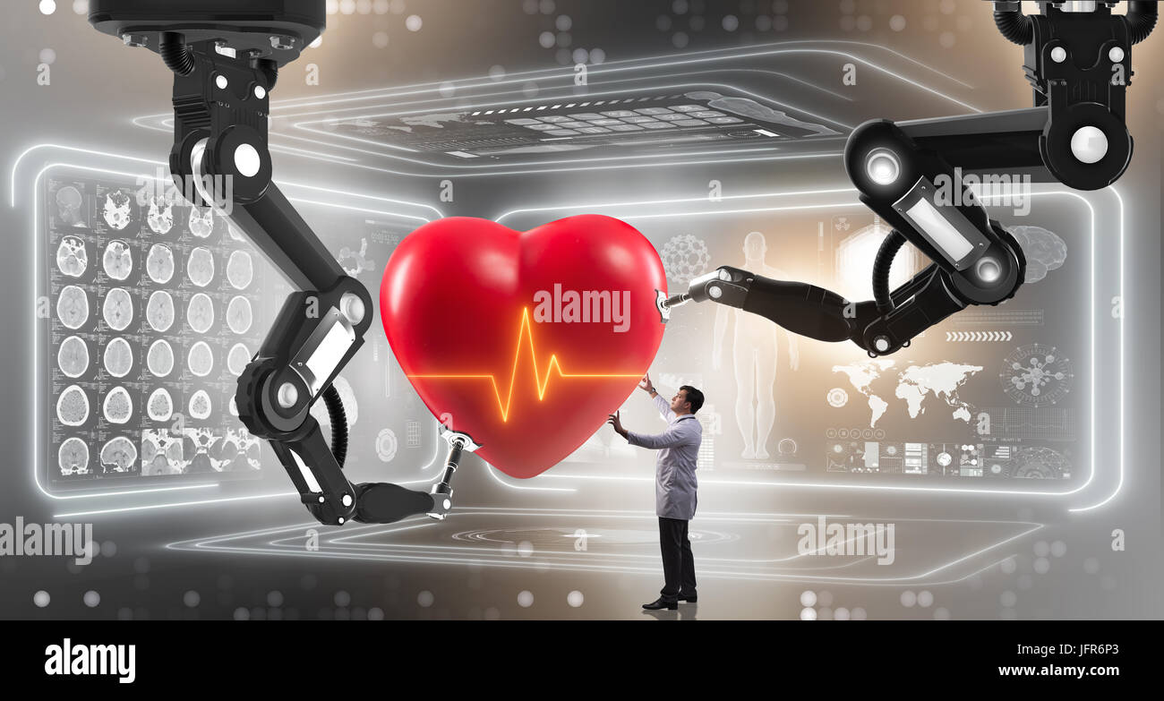 The heart surgery done by robotic arm Stock Photo - Alamy