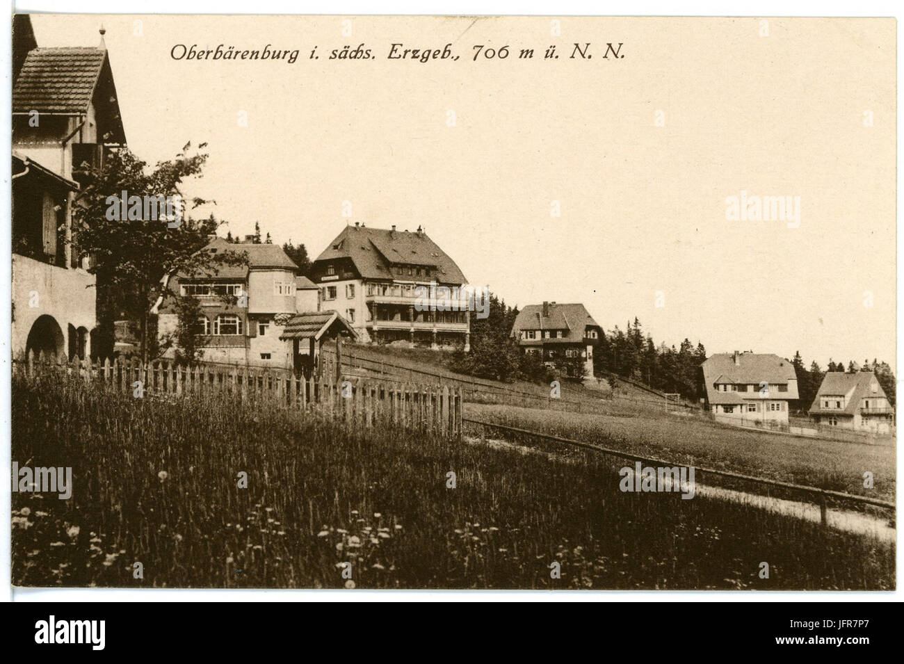 16267-Oberbärenburg-1913-Villen-Brück & Sohn Kunstverlag Stock Photo ...