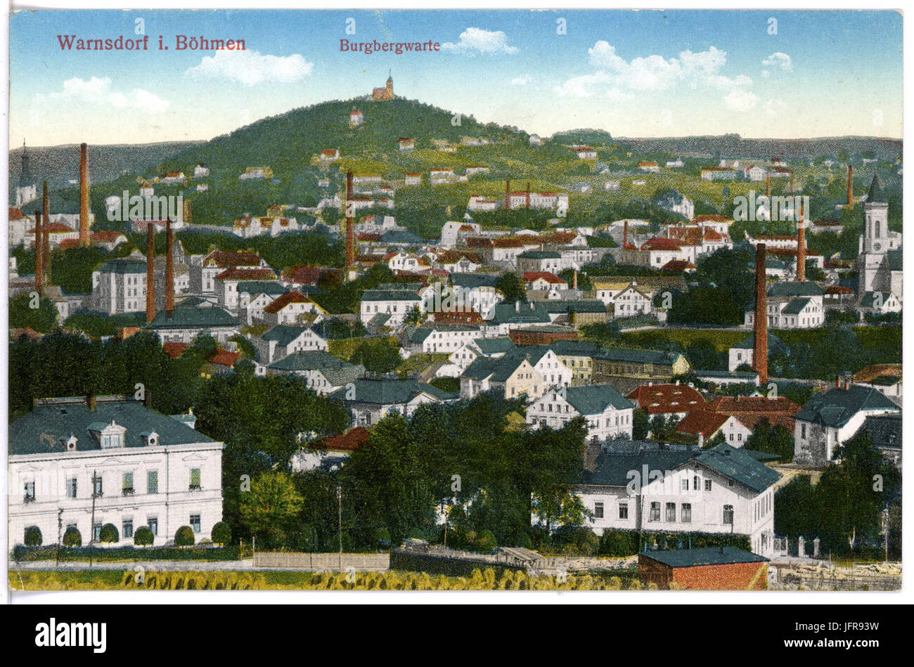 17134-Warnsdorf-1913-Blick auf Warnsdorf-Brück & Sohn Kunstverlag Stock ...