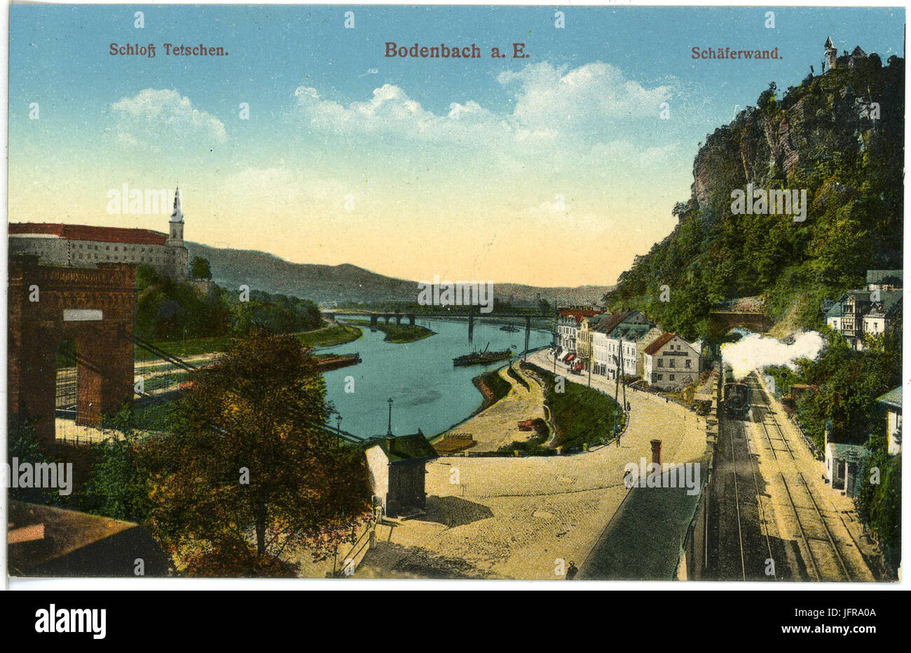 17712-Bodenbach-1914-Schäferwand und Schloß Tetschen-Brück & Sohn ...