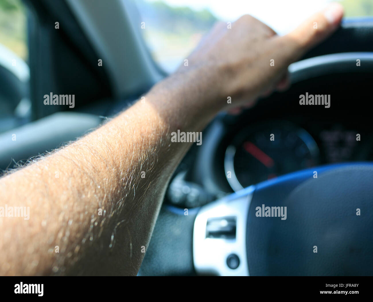 hand of Man driving his car Stock Photo - Alamy