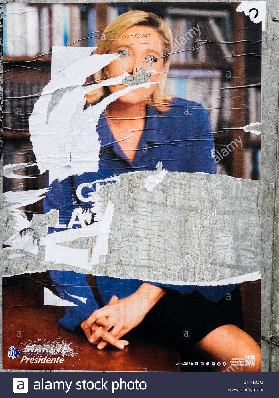 Marine Le Pen Poster Stock Photos & Marine Le Pen Poster Stock Images ...