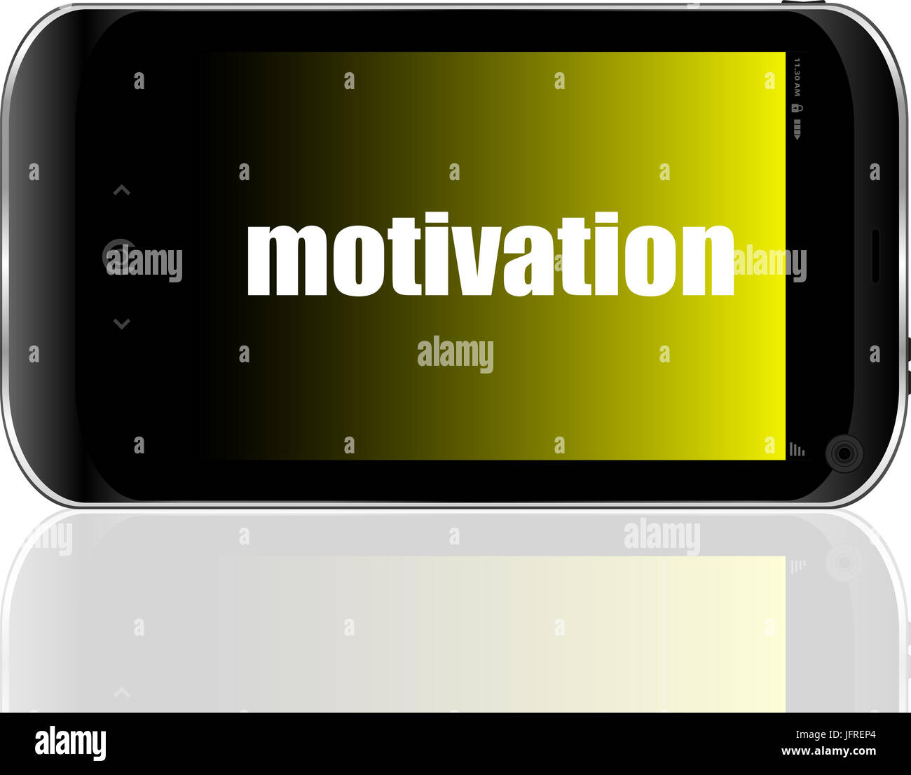 text motivation. Business concept . Detailed modern smartphone Stock ...