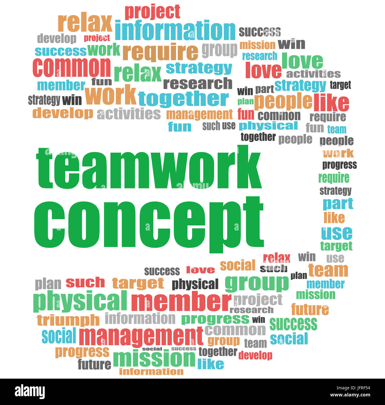 teamwork concept words. Education concept . Word cloud collage Stock ...