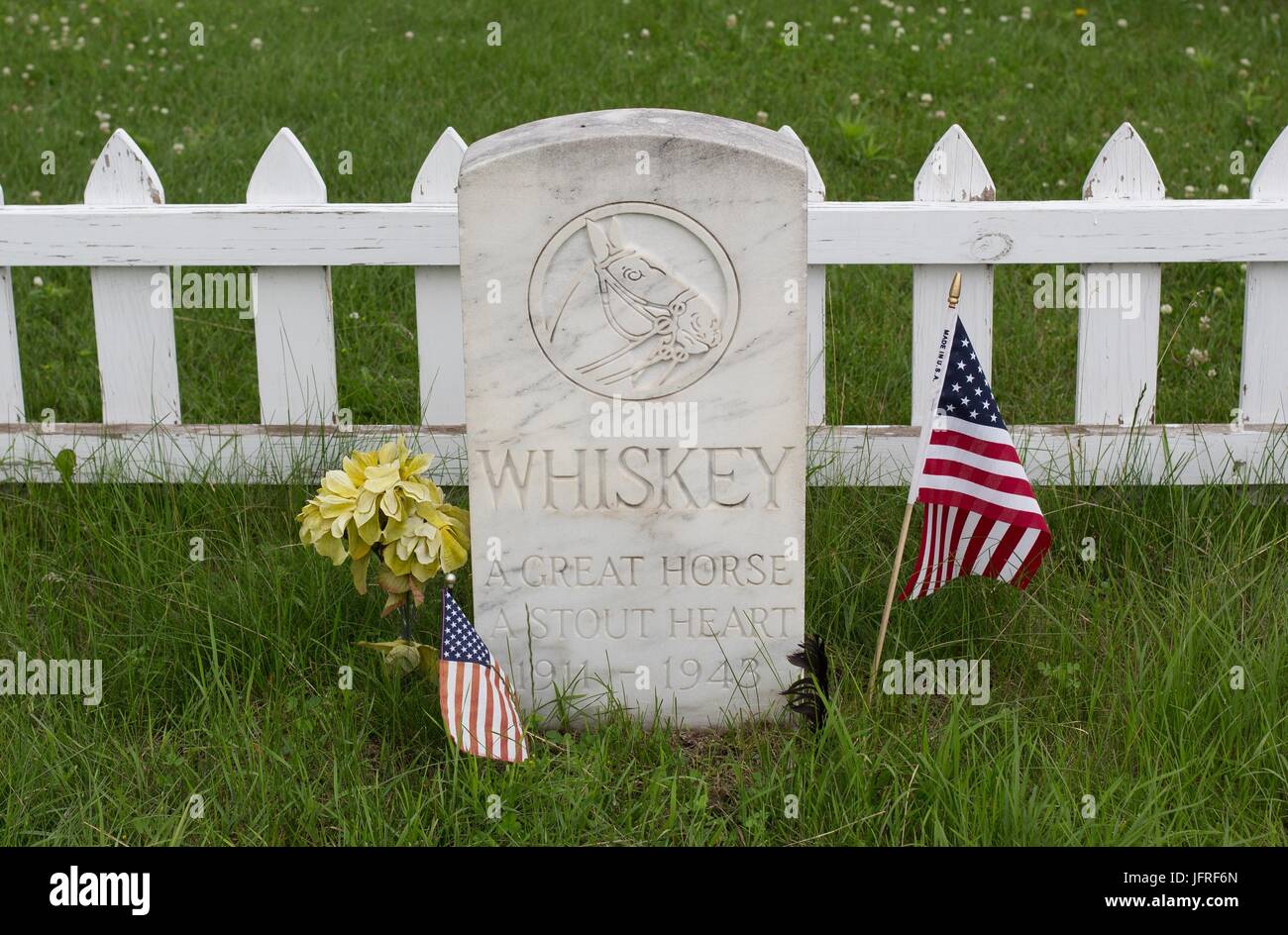 The grave of Whiskey, a U.S. Cavalry horse, at Fort Snelling in ...
