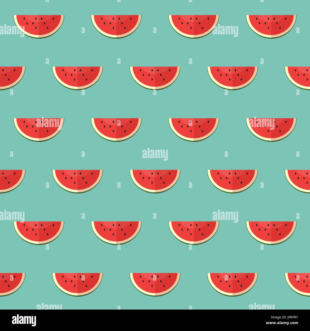 Watermelon slices pattern illustration Stock Vector Images - Alamy