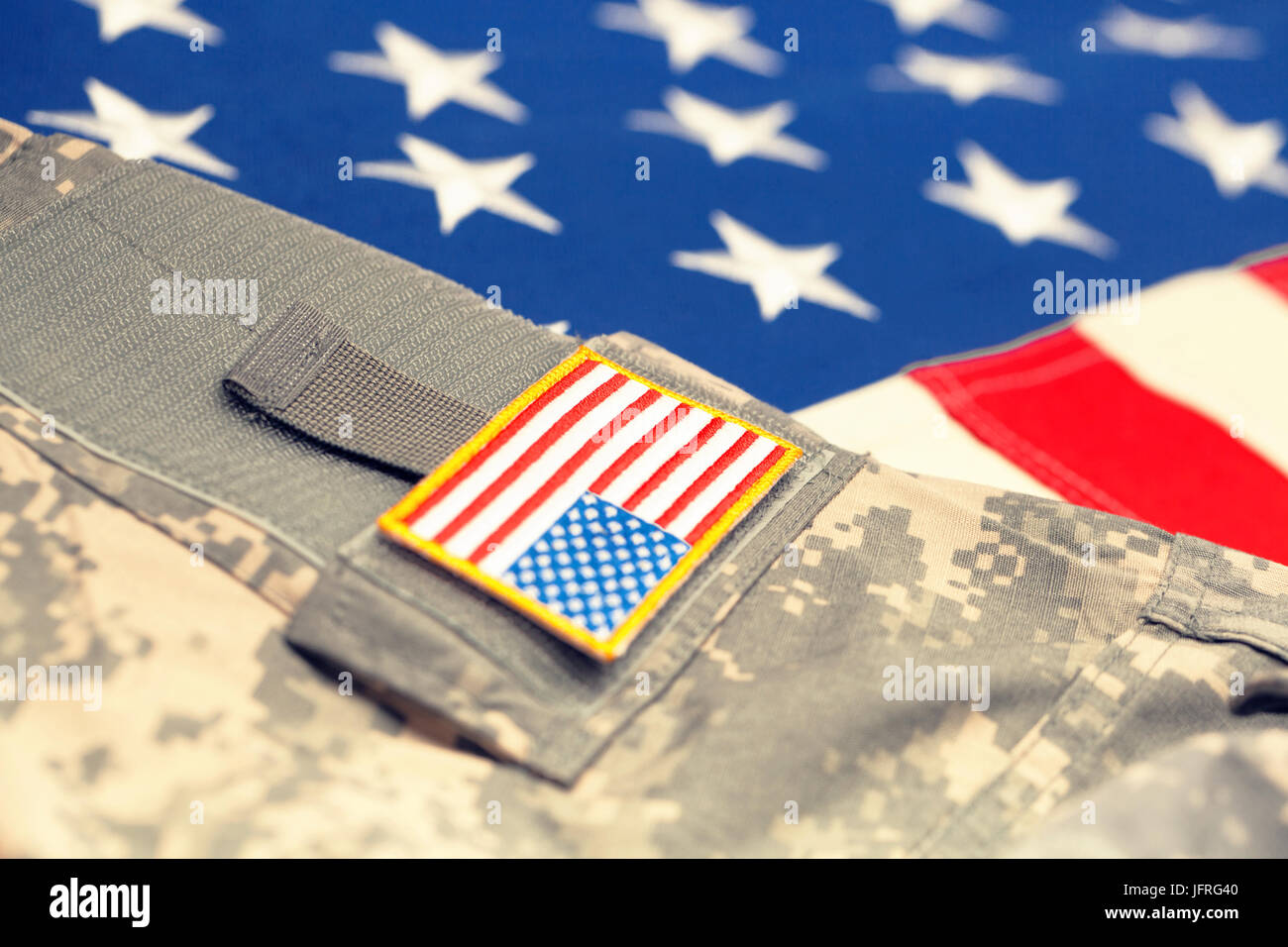 Us flag army uniform close hi-res stock photography and images - Alamy
