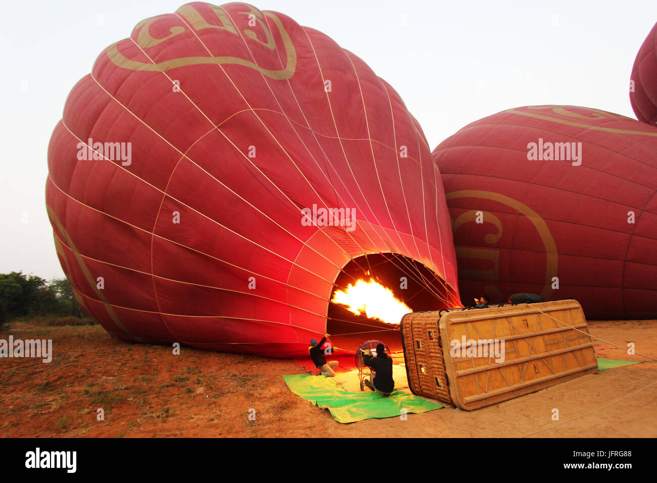 Balloon flight in Bagan, Myanmar Stock Photo - Alamy