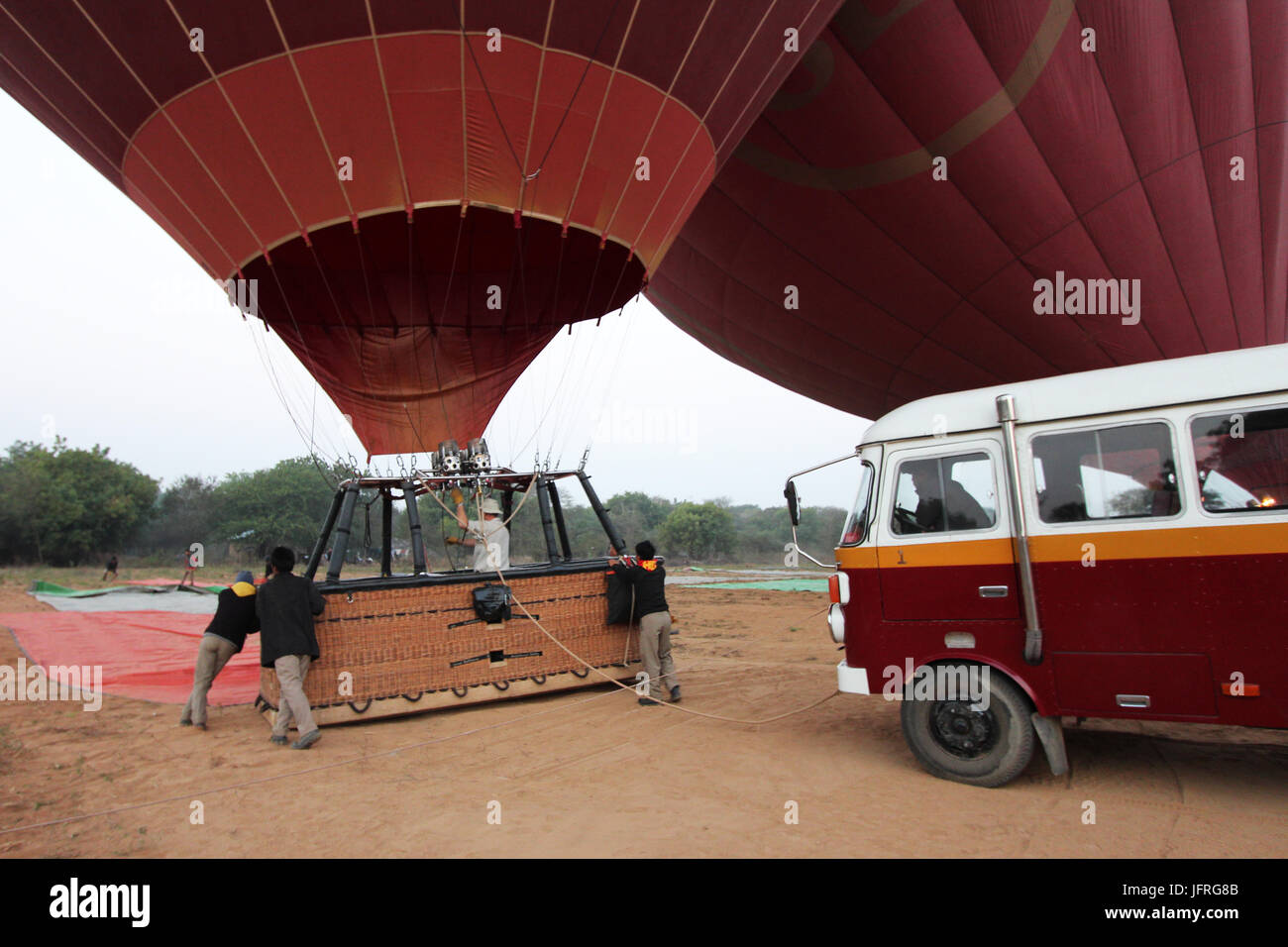 Balloon flight in Bagan, Myanmar Stock Photo - Alamy