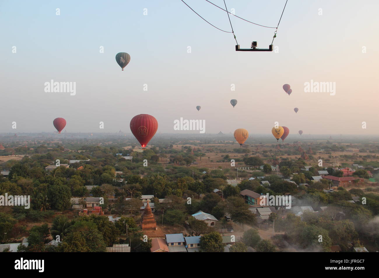 Balloon flight in Bagan, Myanmar Stock Photo - Alamy