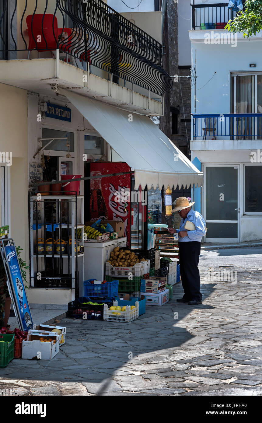 Potamia Village, Thassos Greece Stock Photo - Alamy