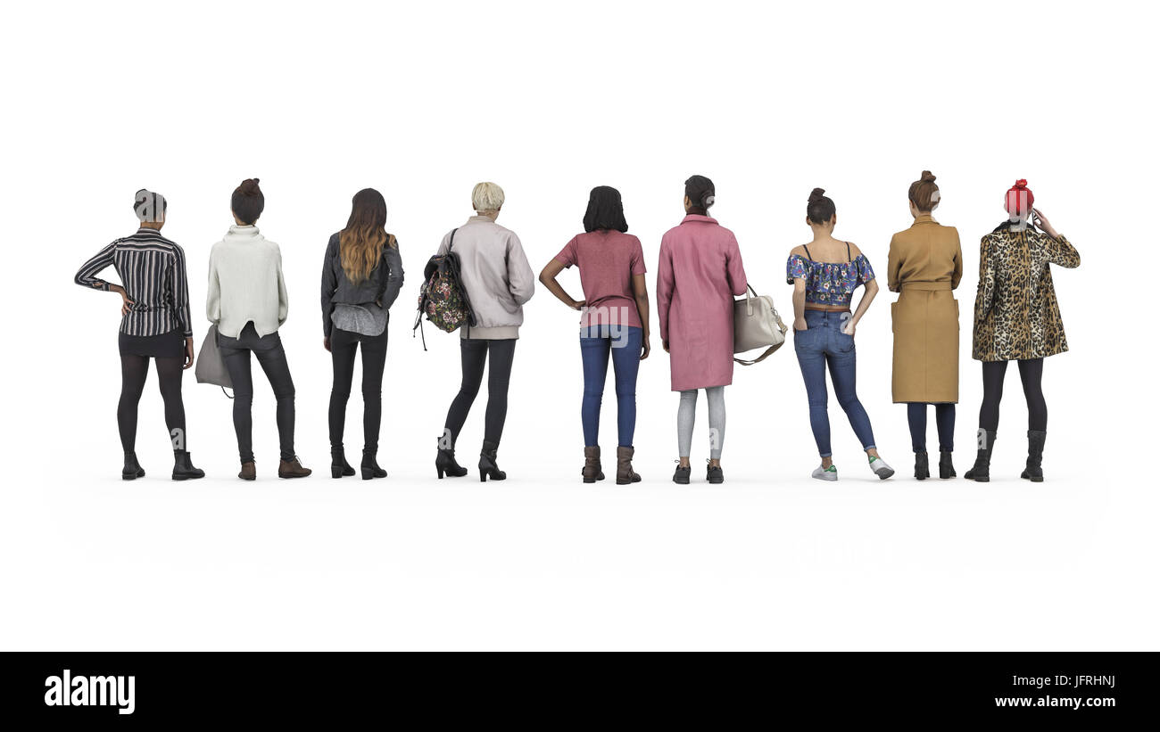 3d People In Line Behind High Resolution Stock Photography and Images ...