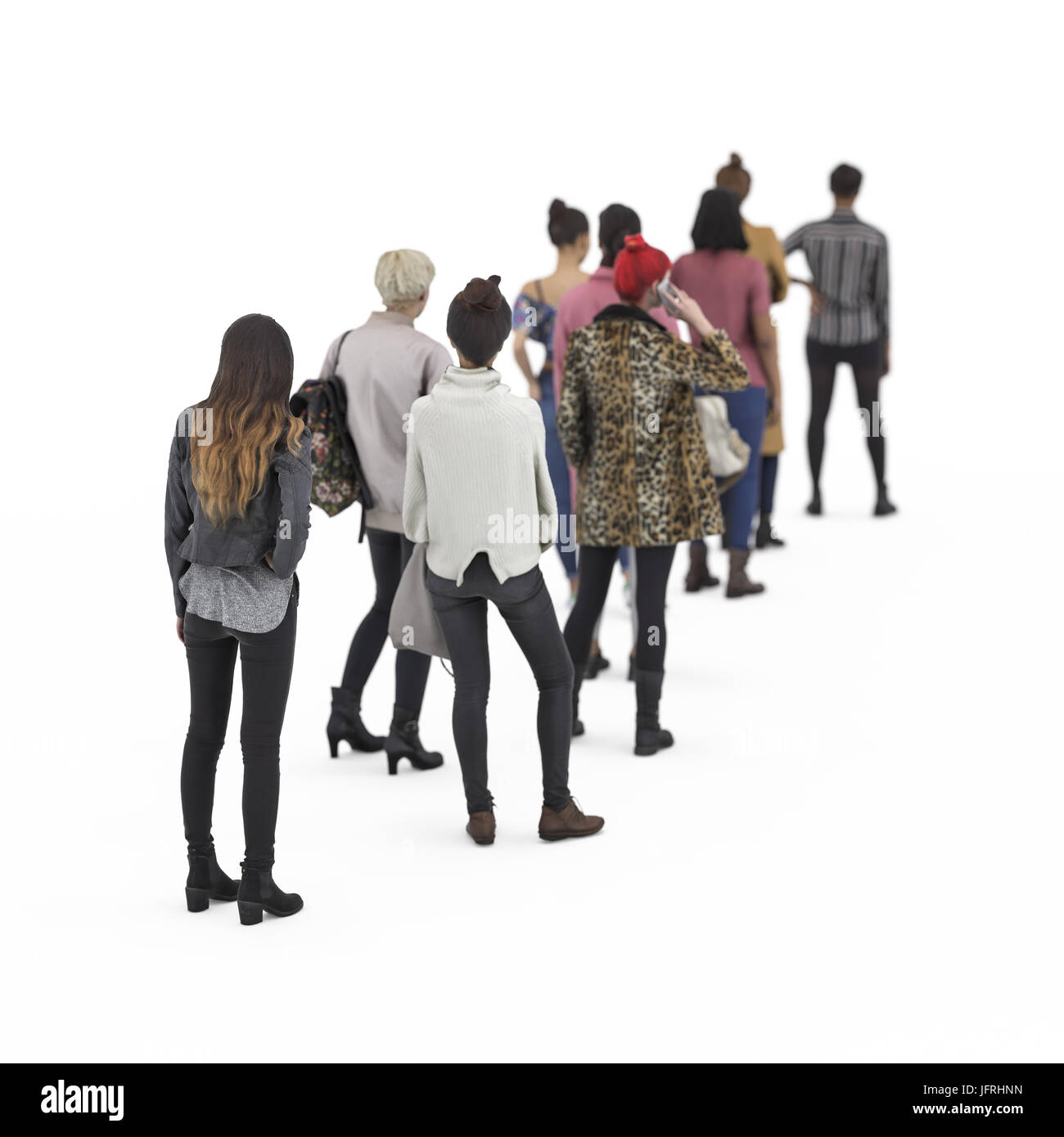 3d People In Line Behind High Resolution Stock Photography and Images ...