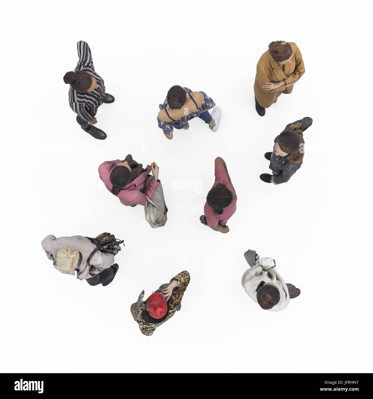 Crowd Of People Above View Cut Out Stock Images & Pictures - Alamy