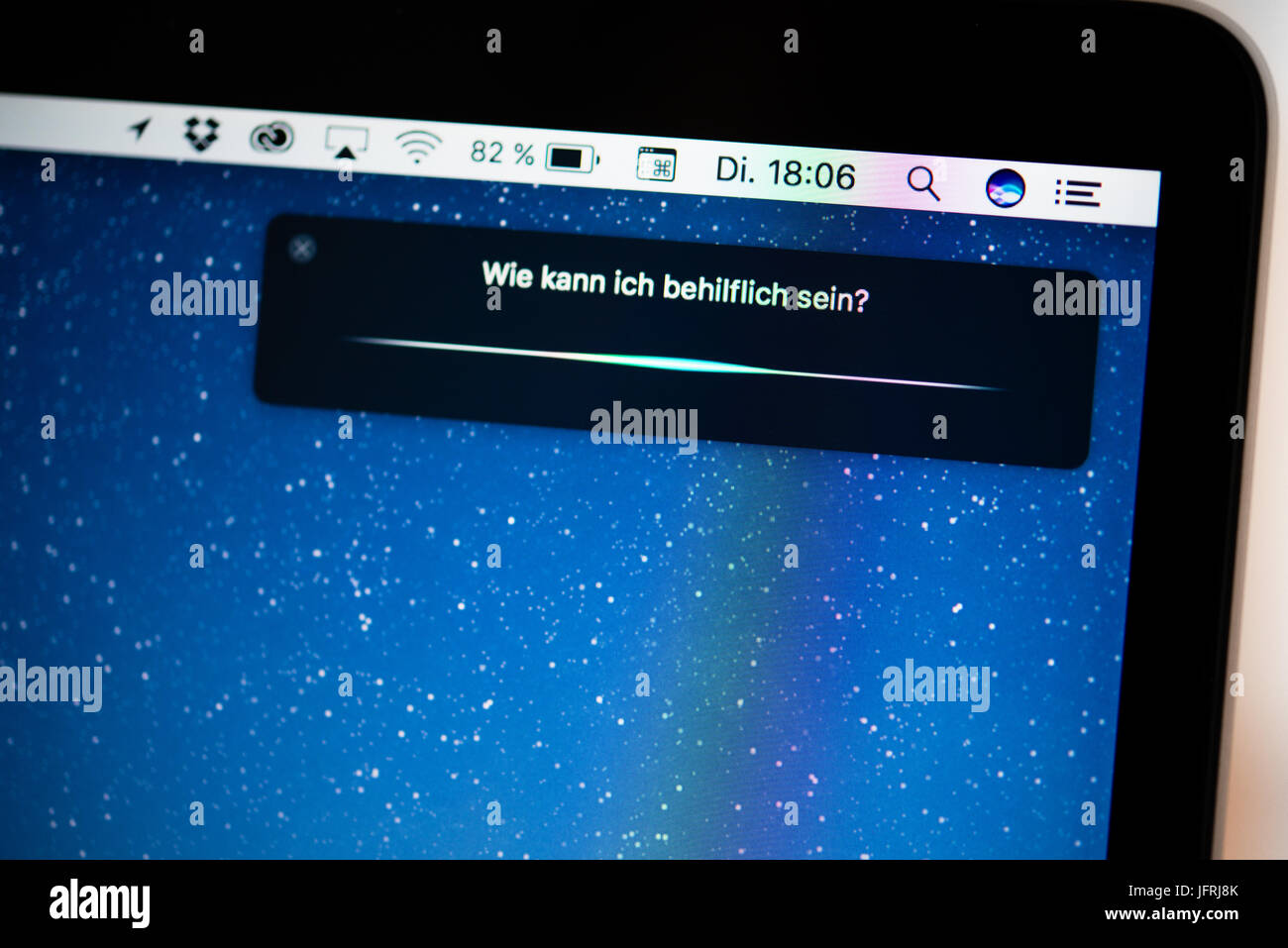 Siri, Apple's intelligent personal assistant, screenshot, detail Stock ...
