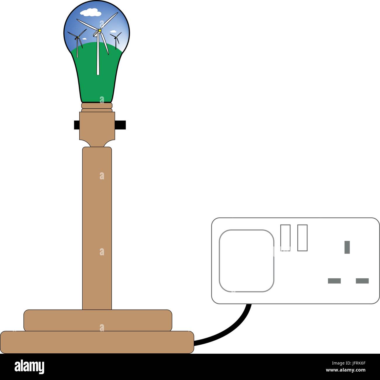 Windpower farm Stock Vector Images - Alamy