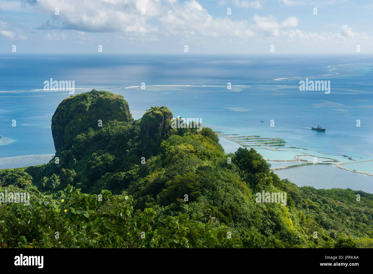 Overlook over Pohnpei and Sokehs rock, Micronesia, Central Pacific ...