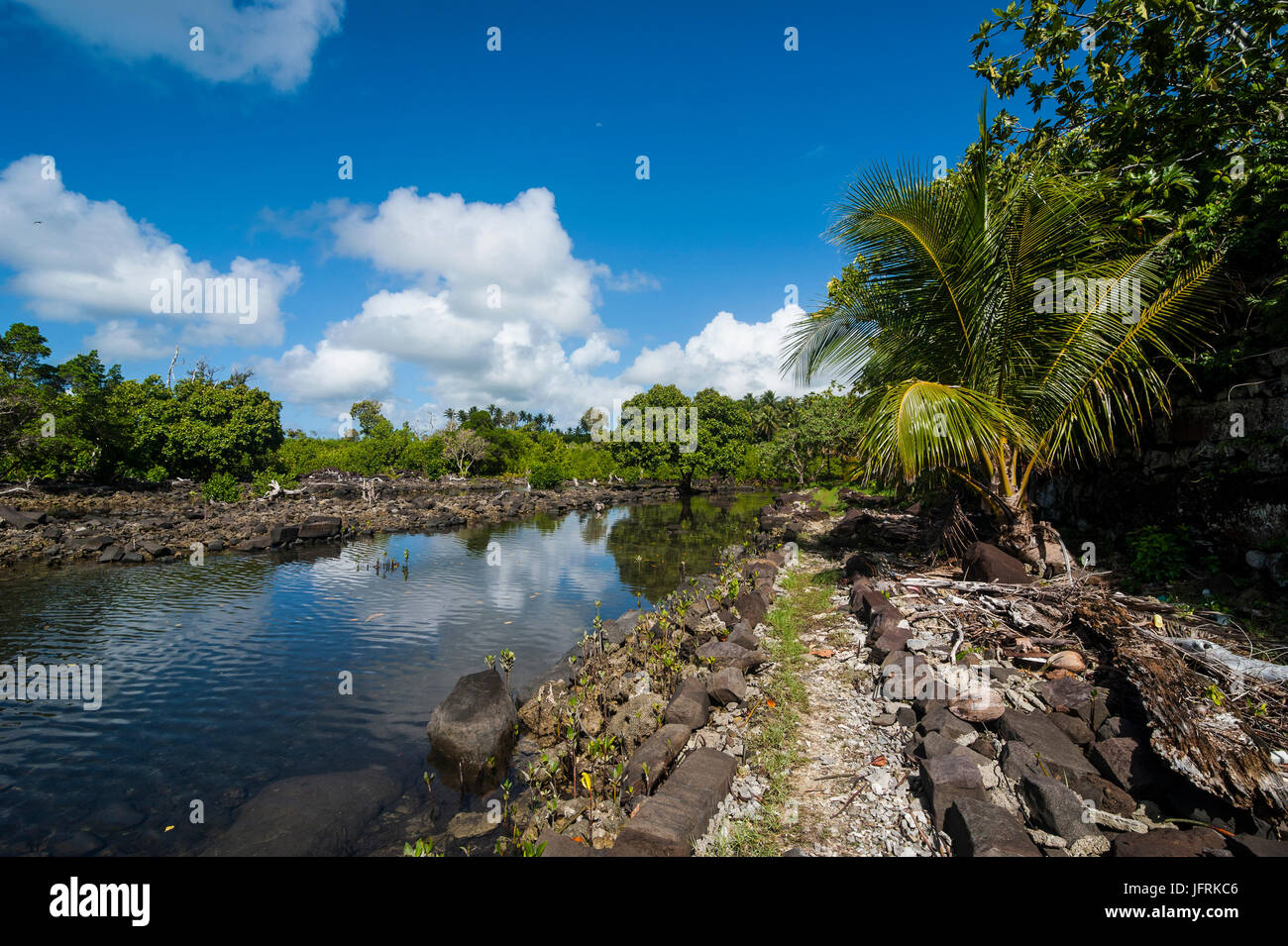 Ruined city Nan Madol, Pohnpei, Micronesia, Central Pacific Stock Photo ...