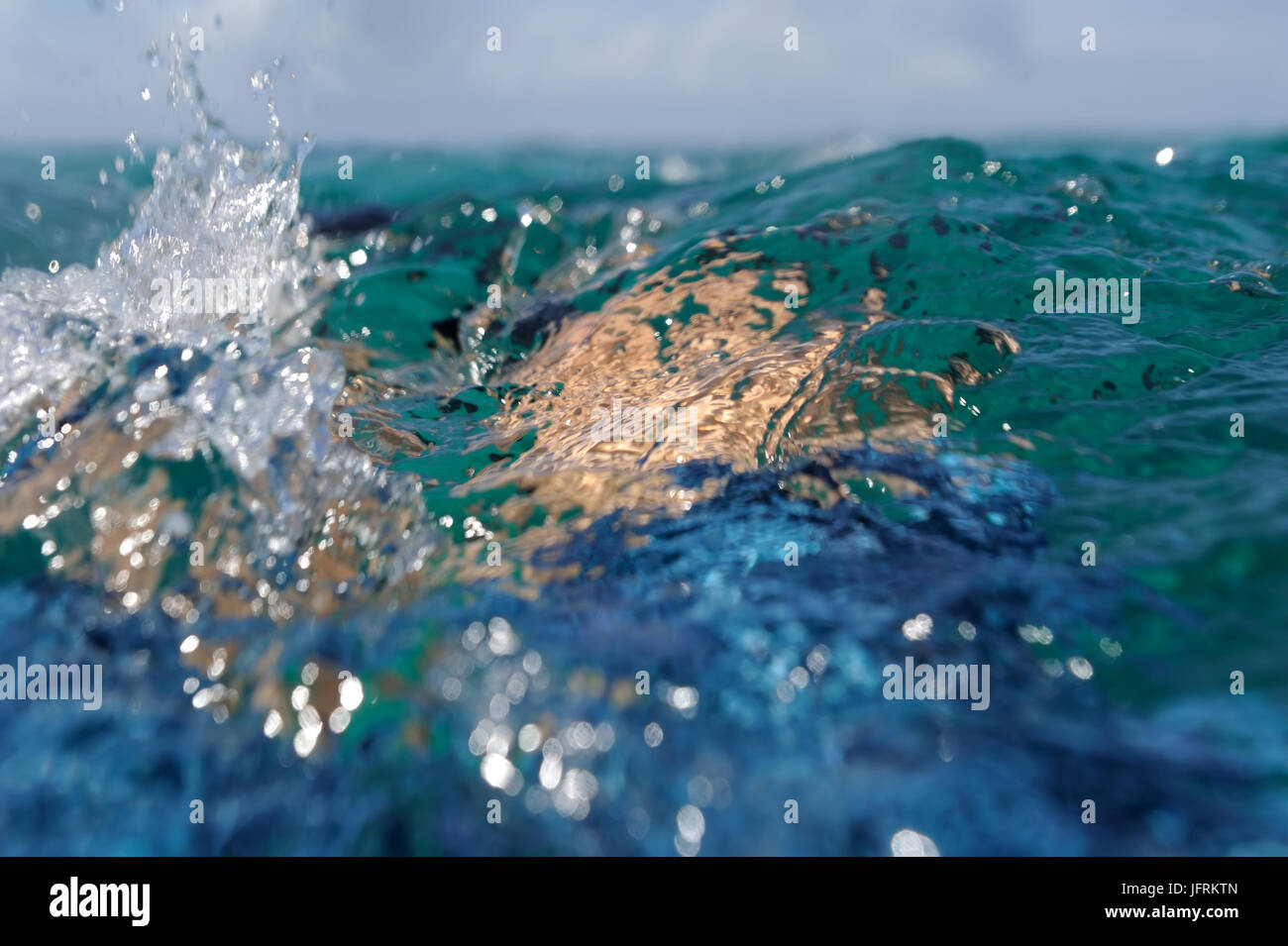Perfect sky and water background of ocean Stock Photo - Alamy