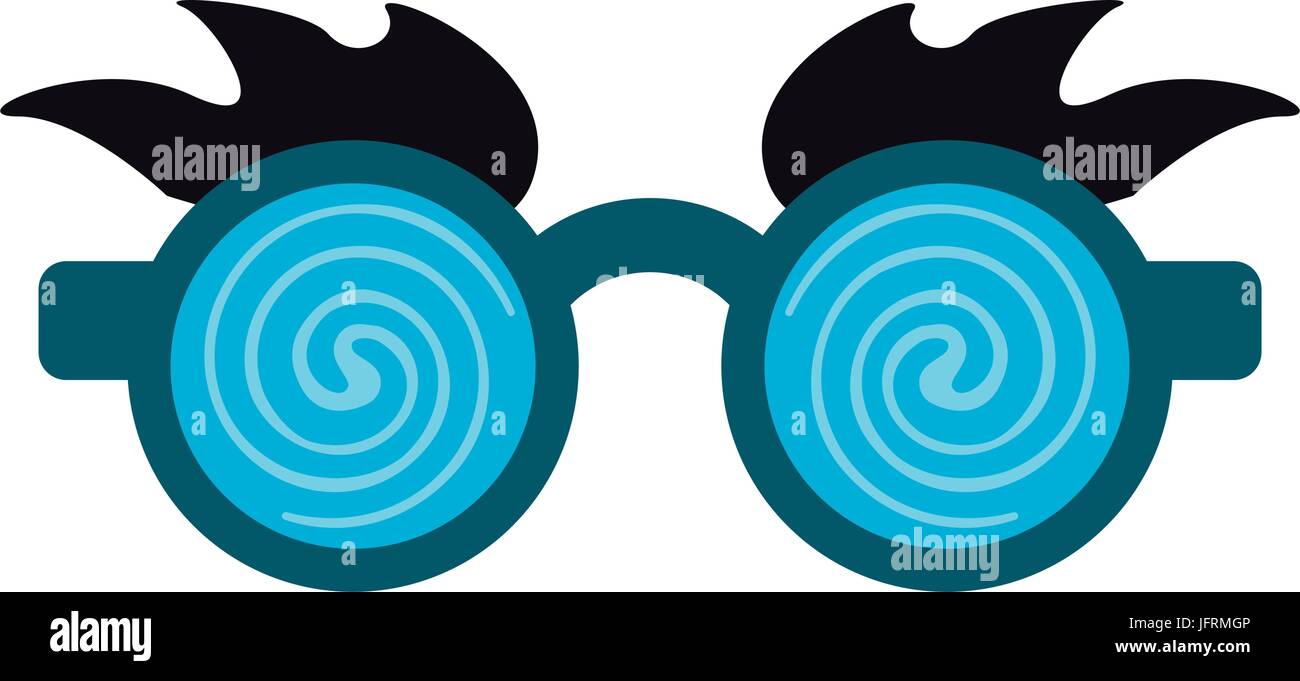 crazy glasses with brows funny toy icon image vector illustration ...