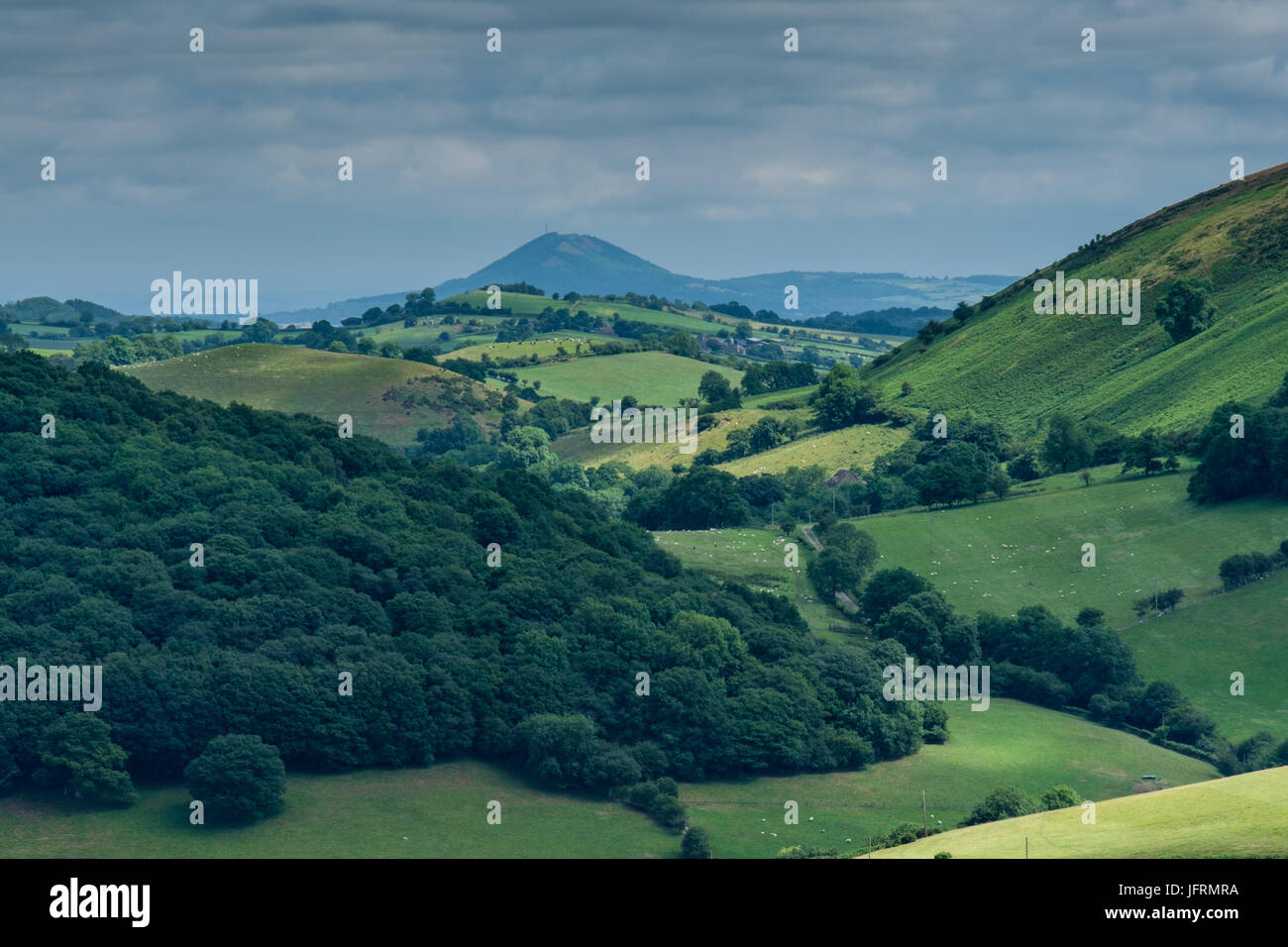 The Wrekin, seen from Ragleth Hill, Church Stretton, Shropshire ...