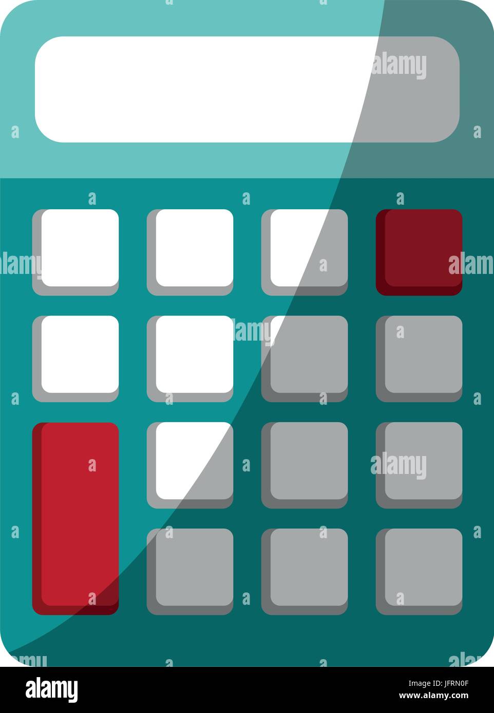 calculator with blank buttons and screen icon image vector illustration ...